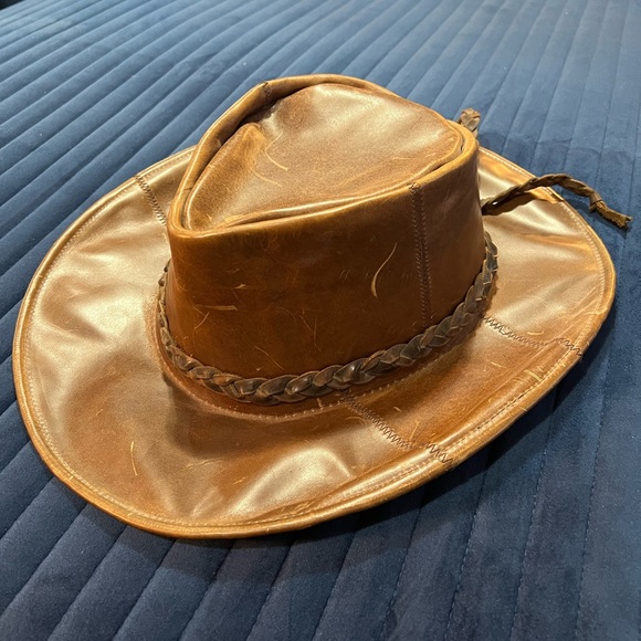 Accessories | Vintage Leather Hat | Poshmark